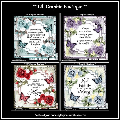 Birthday Floral Bumper Card Kit2 - CUP1006507_43865 | Craftsuprint