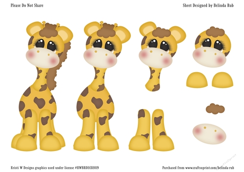 Giraffe 1 - Decoupage Sheet - CUP1029522_43865 | Craftsuprint