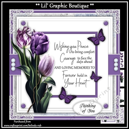 Floral Sympathy Mini Card Kit - CUP1029804_43865 | Craftsuprint