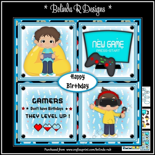 Gamer Boy Mini Card Kit - CUP1047496_43865 | Craftsuprint