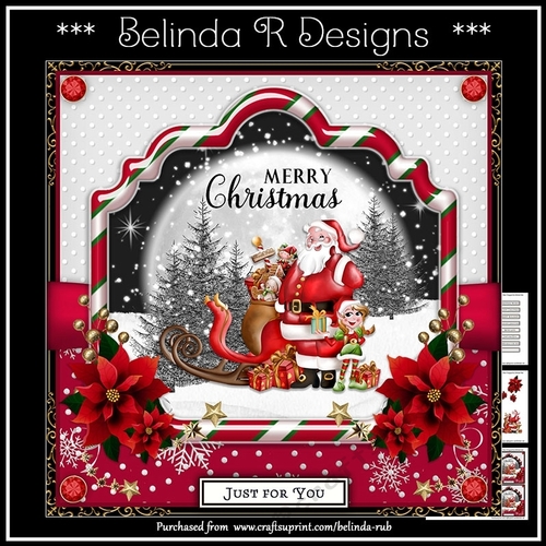 Christmas Santa Mini Card Kit - CUP1077825_43865 | Craftsuprint