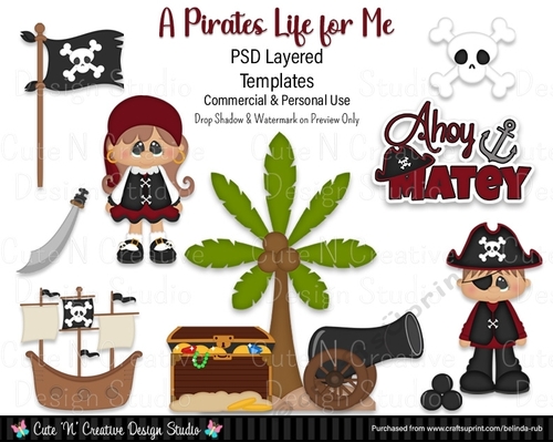 A Pirates Life for Me PSD Layered Templates - CUP1145949_43865 ...