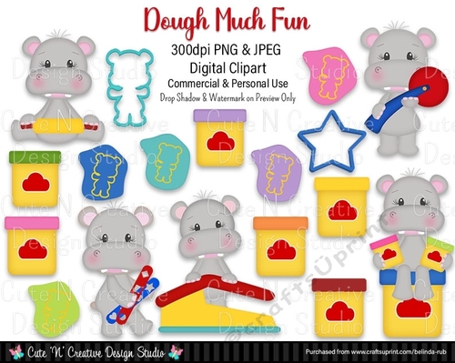 Dough Much Fun Digital Clip Art Set - CUP1148194_43865 | Craftsuprint