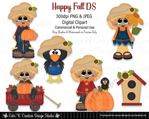 Happy Fall DS Digital Clip Art Set - CUP1199022_43865 | Craftsuprint
