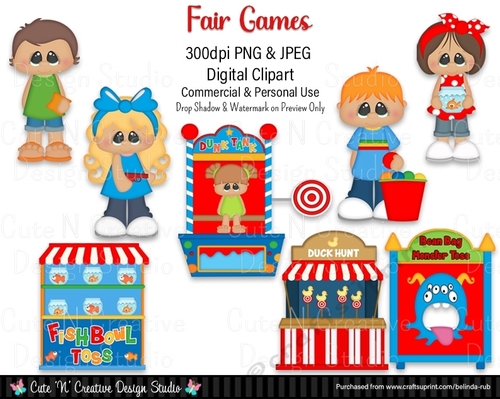 Fair Games Digital Clip Art Set - CUP1199513_43865 | Craftsuprint