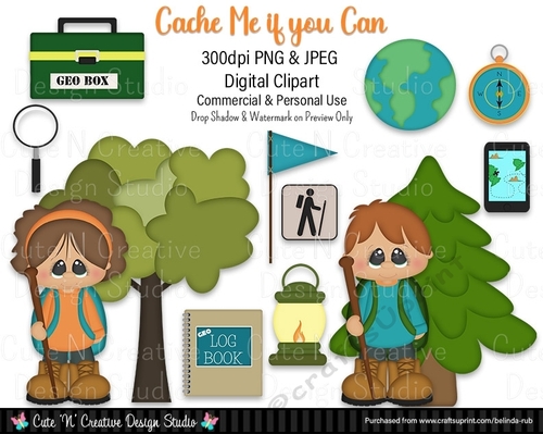 Cache Me if you Can Digital Clip Art Set - CUP1199627_43865 | Craftsuprint