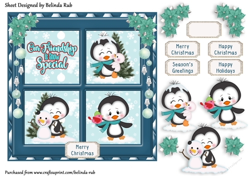 Christmas Friendship Penguins - CUP928159_43865 | Craftsuprint