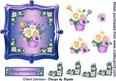 Summerflowers in a Frame 2 - CUP329563_1164 | Craftsuprint