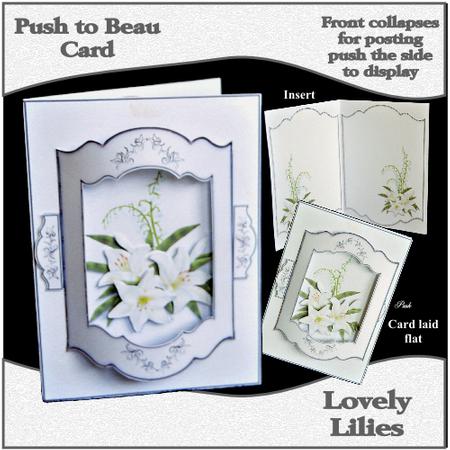 Push to Beau Card - Lovely Lilies - CUP549789_1302 | Craftsuprint