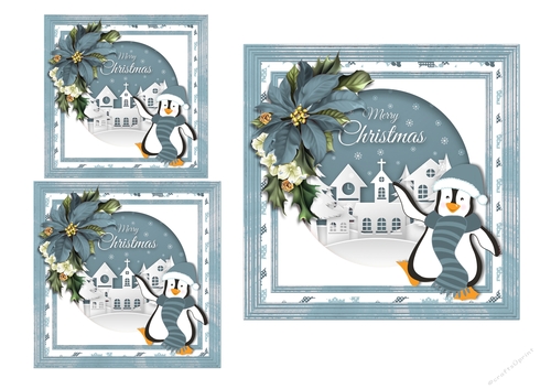 Christmas penguin paper art2 a4 - CUP927523_13059 | Craftsuprint