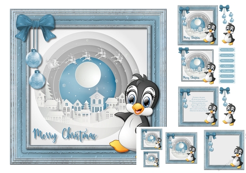 Christmas Penguin paper art - CUP934569_13059 | Craftsuprint