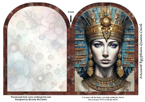 Ancient Egyptian Queen Quick Card - CUP1287779_1399 | Craftsuprint