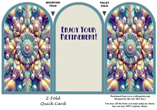 Retirement Z-Fold Quick Card - CUP1305780_1399 | Craftsuprint