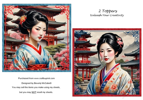 2 Beautiful Lady Toppers - CUP1323077_1399 | Craftsuprint