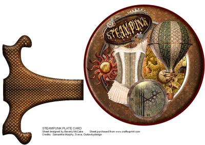 Steampunk Plate Card - CUP269255_1399 | Craftsuprint