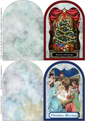 Two Cut & Fold Christmas Quick Cards - CUP278761_1399 | Craftsuprint