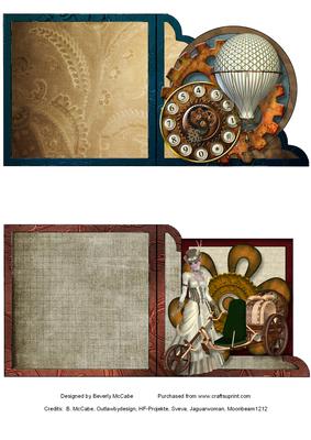 Two Steampunk Note Cards - CUP285178_1399 | Craftsuprint