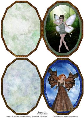 Two Polygon Fantasy Faeries Note Cards - CUP288159_1399 | Craftsuprint