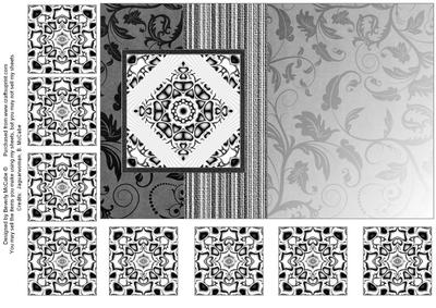 Fold Back Card with Tea Bag Tiles #2 - CUP366664_1399 | Craftsuprint