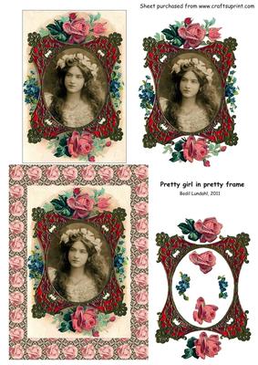 Pretty Girl in Pretty Frame - CUP243230_1395 | Craftsuprint