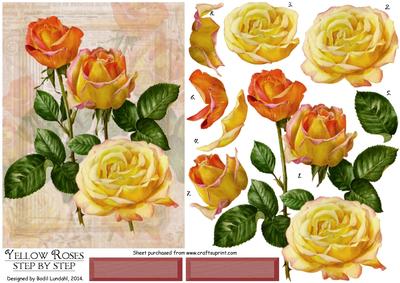 Yellow Roses Step by Step - CUP550467_1395 | Craftsuprint