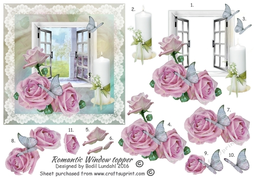 Romantic Window topper - CUP737901_1395 | Craftsuprint
