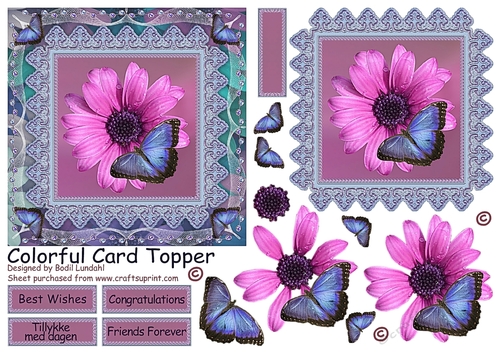 Colorful Card Topper - CUP779091_1395 | Craftsuprint