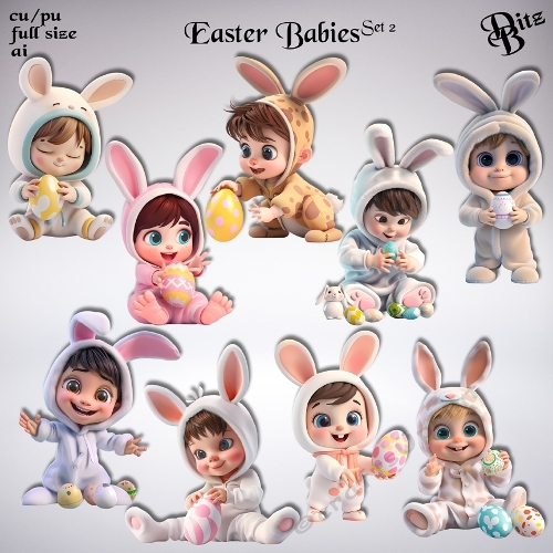 Easter Babies Set 2 - CUP1373492_135210 | Craftsuprint