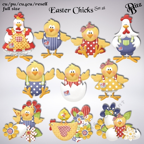 Easter Chicks Set 28 - CUP1373756_135210 | Craftsuprint