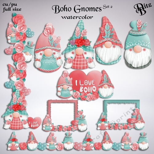 Boho Gnomes Set 2 - CUP1374006_135210 | Craftsuprint