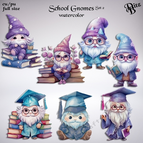 School Gnomes Set 2 - CUP1374017_135210 | Craftsuprint