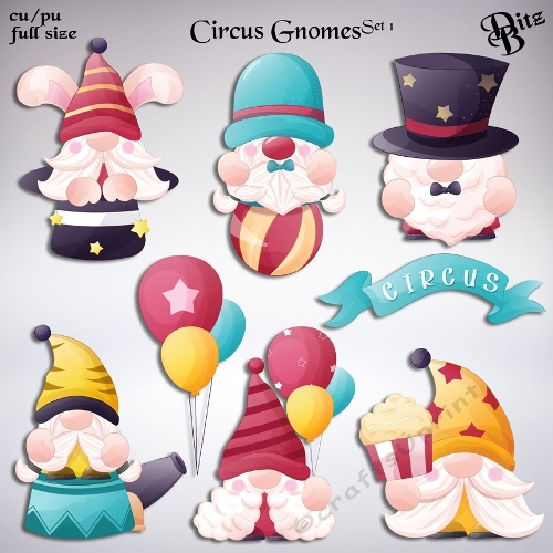 Circus Gnomes Set 1 - CUP1374171_135210 | Craftsuprint