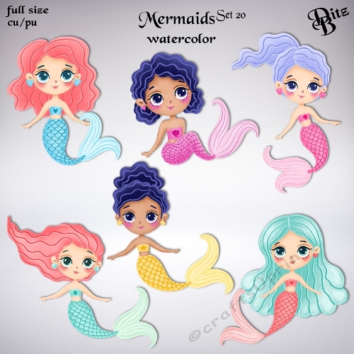 Mermaids Set 20 - CUP1374583_135210 | Craftsuprint