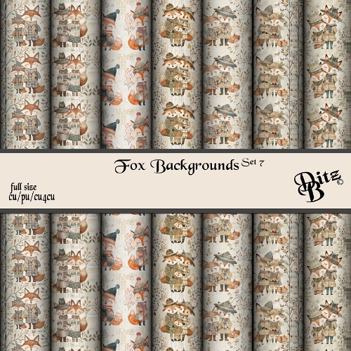 Fox Backgrounds Set 7 - CUP1381416_135210 | Craftsuprint