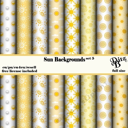Sun Backgrounds Set 5 - CUP1388739_135210 | Craftsuprint
