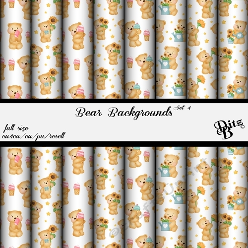 Bear Backgrounds Set 4 - CUP1389661_135210 | Craftsuprint