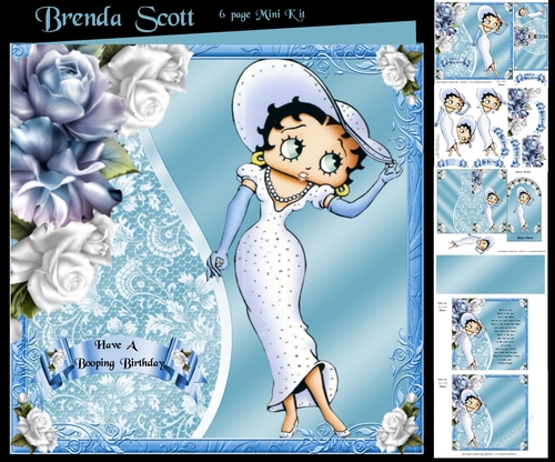 Betty Boop Looking Smart in a White Dress 7.5 x 7.5 - CUP781578_9035 ...
