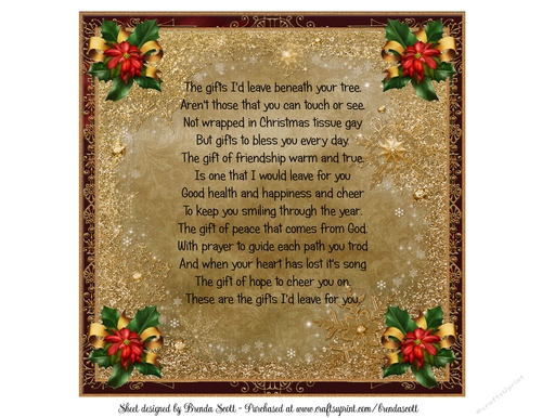 Merry Christmas Insert with Verse - CUP820293_9035 | Craftsuprint