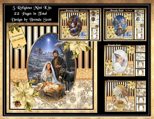 5 Religious Christmas Mini Kit Bundle - CUP825969_9035 | Craftsuprint