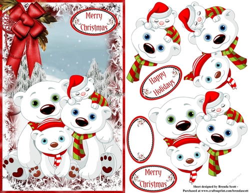 Beary Merry Christmas - CUP887431_9035 | Craftsuprint