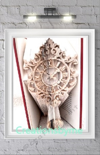 Detailed Clock book folding patterns - CUP805055_83061 | Craftsuprint