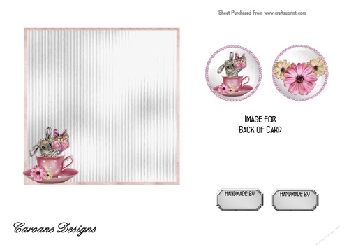 Matching insert for the design sheet - Pink Bunny in a Teacup ...