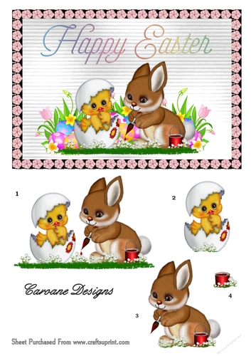 Vintage Easter 1 - A5 card front with decoupage - CUP1100682_21555 ...