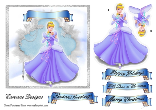 Christmas Cinders - 6x6 inch card front with decoupage - CUP1136642 ...