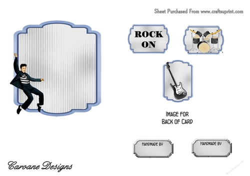 Matching blank insert sheet for the design sheet - Rock On Elvis ...