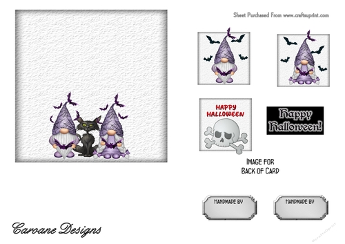 Matching blank insert for the design sheet - Scaredy Cat - CUP1175436_21555 | Craftsuprint