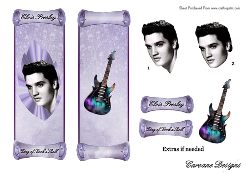 Elvis Bookmarks 5 - with optional decoupage - CUP1350467_21555 ...