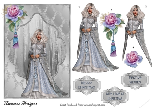 The Ice Princess - A5 card front with decoupage - CUP903891_21555 ...