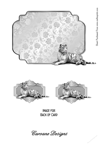 Matching insert for the design sheet - A Christmas Tiger - CUP908580 ...