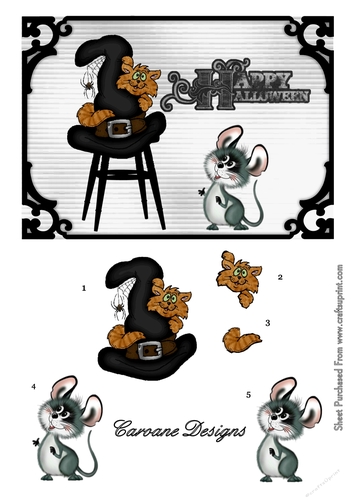 Eek a Giant Mouse - A5 card front with decoupage - CUP922351_21555 ...